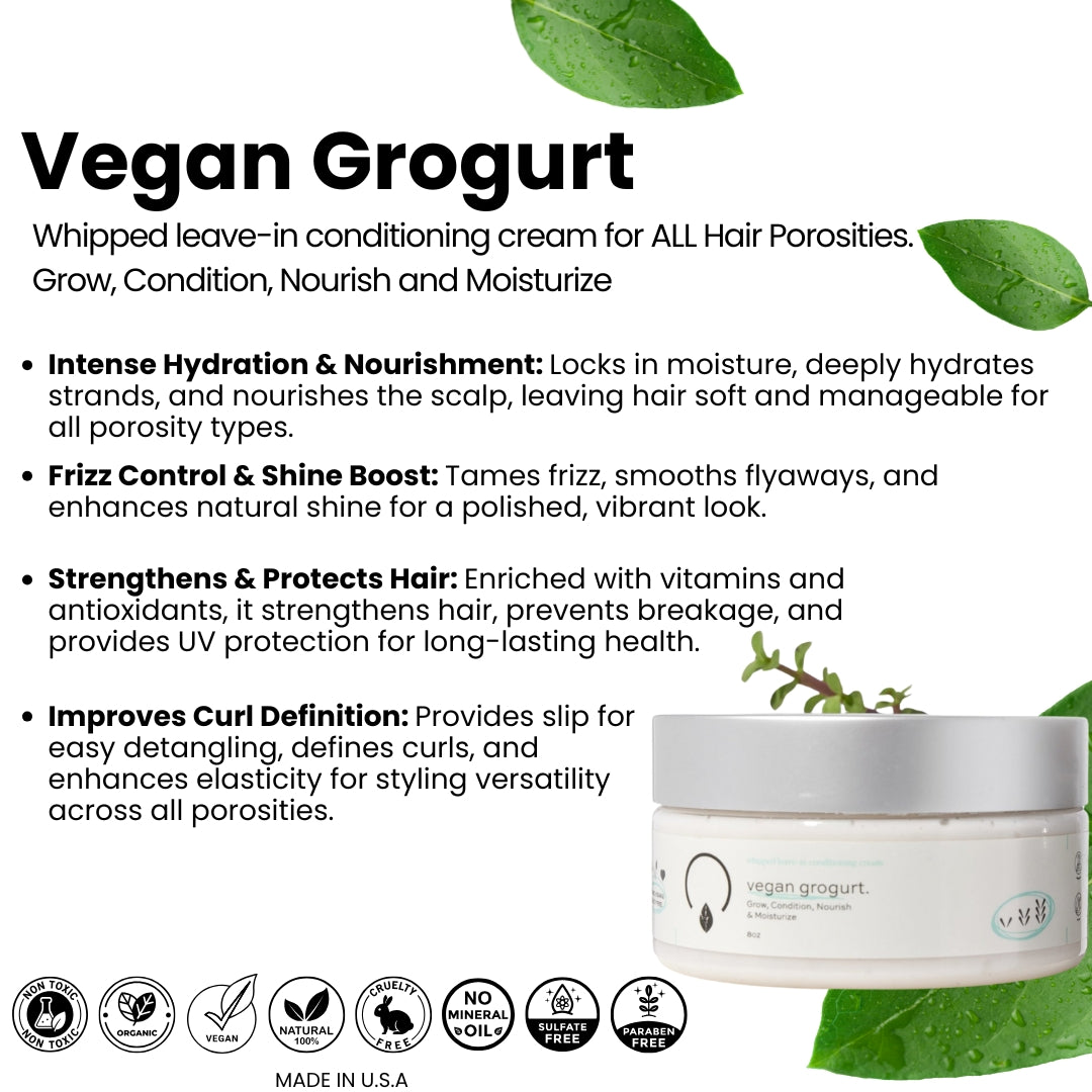 Vegan GroGurt Leave-In Conditioner - Protein Free | OrganiGrow ...
